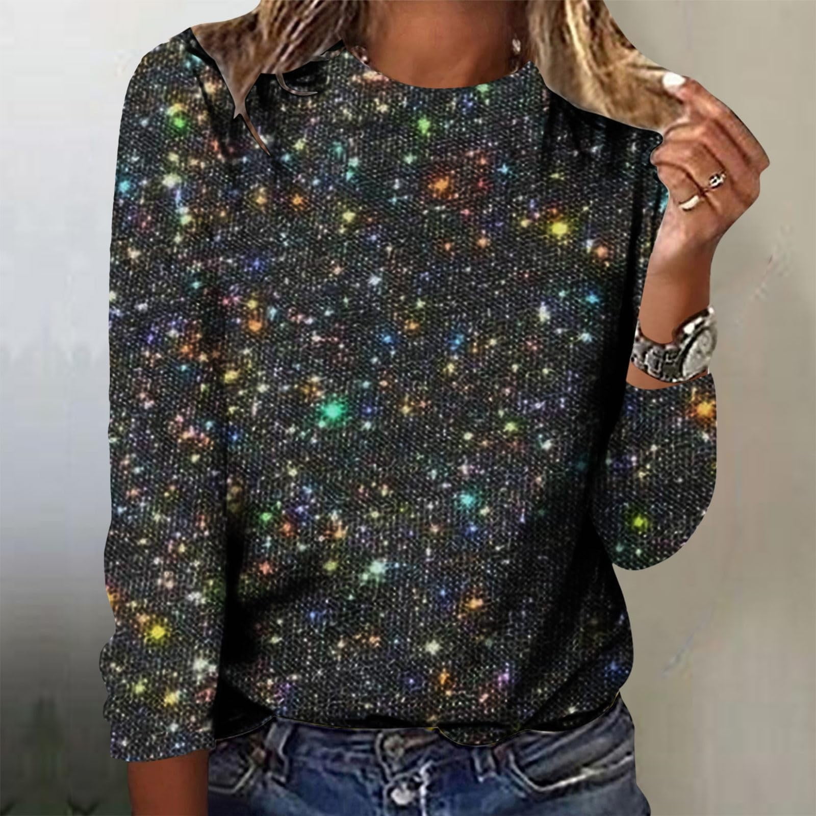 YEJIMAN Black Usa Shirts For Women, High Density Beads Tank Top For ...