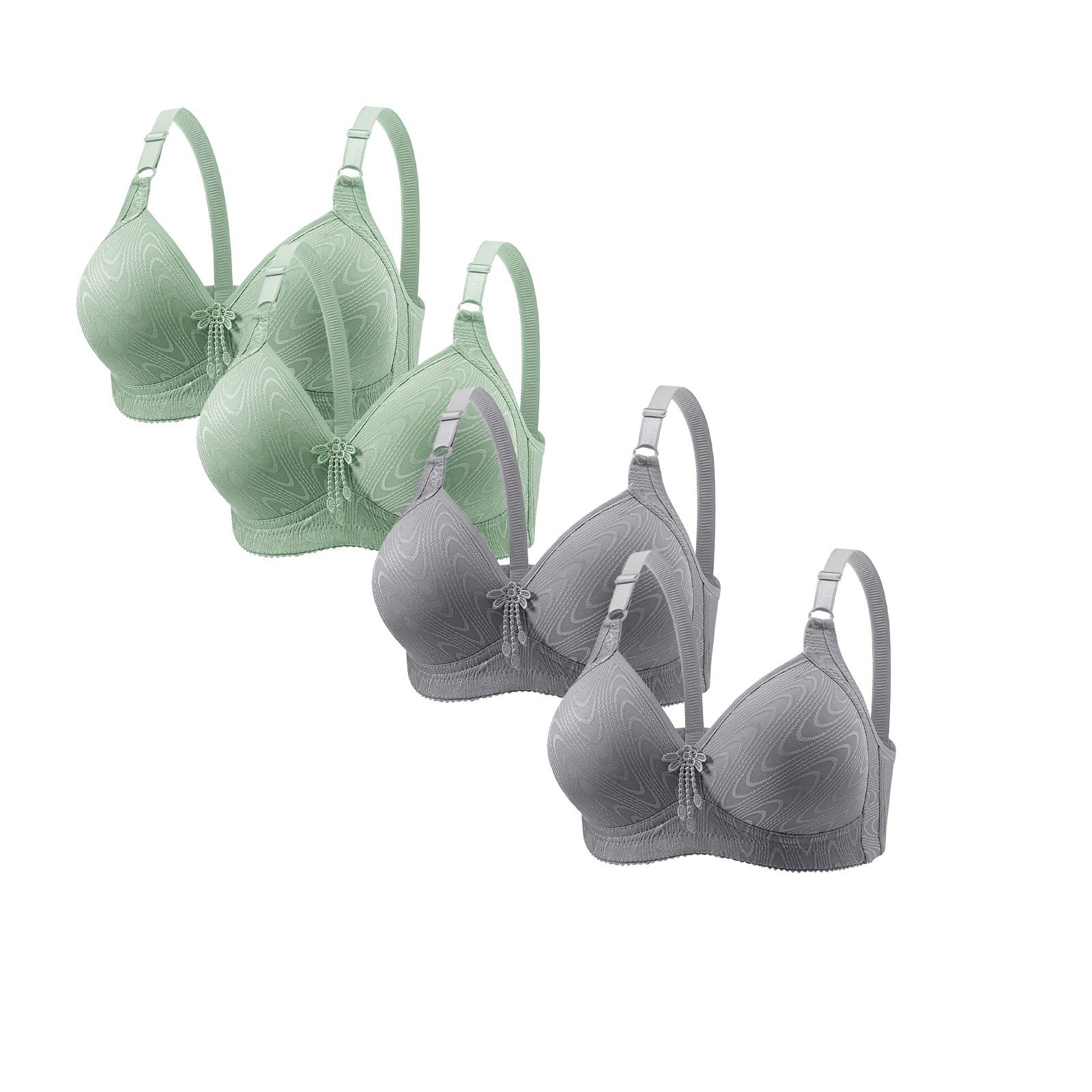 YEJIMAN Bras for Women No Underwire Adjustable Bras Full Coverage ...