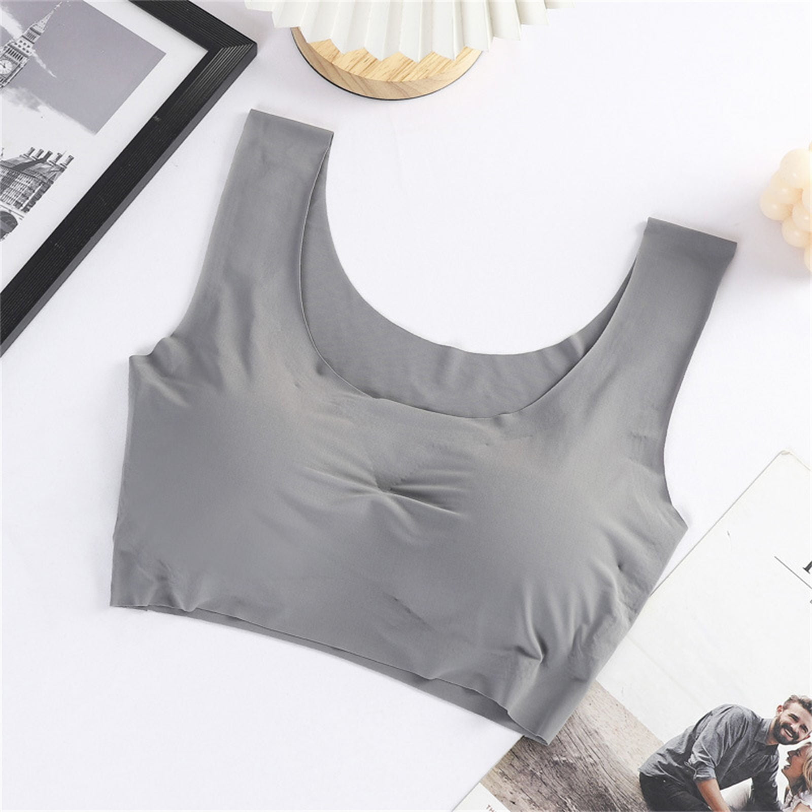 YEJIMAN Seamless Bras for Women Ultra Thin Padded Comfort Wireless Bra ...