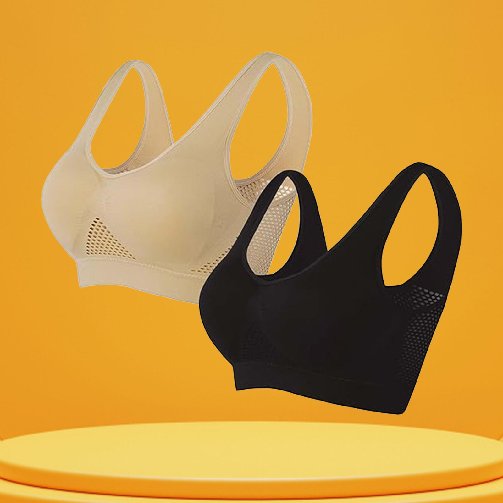 YEJIMAN Sports Bras Comfort Bras for Women Seamless Wireless Sleep Yoga ...