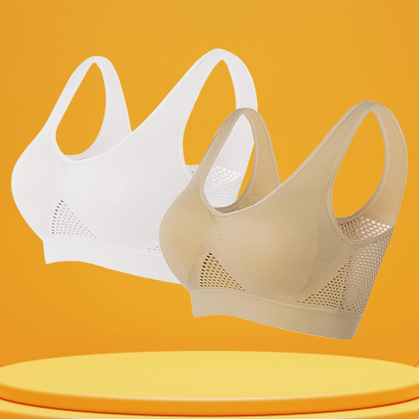 YEJIMAN Sports Bras Comfort Bras for Women Seamless Wireless Sleep Yoga ...