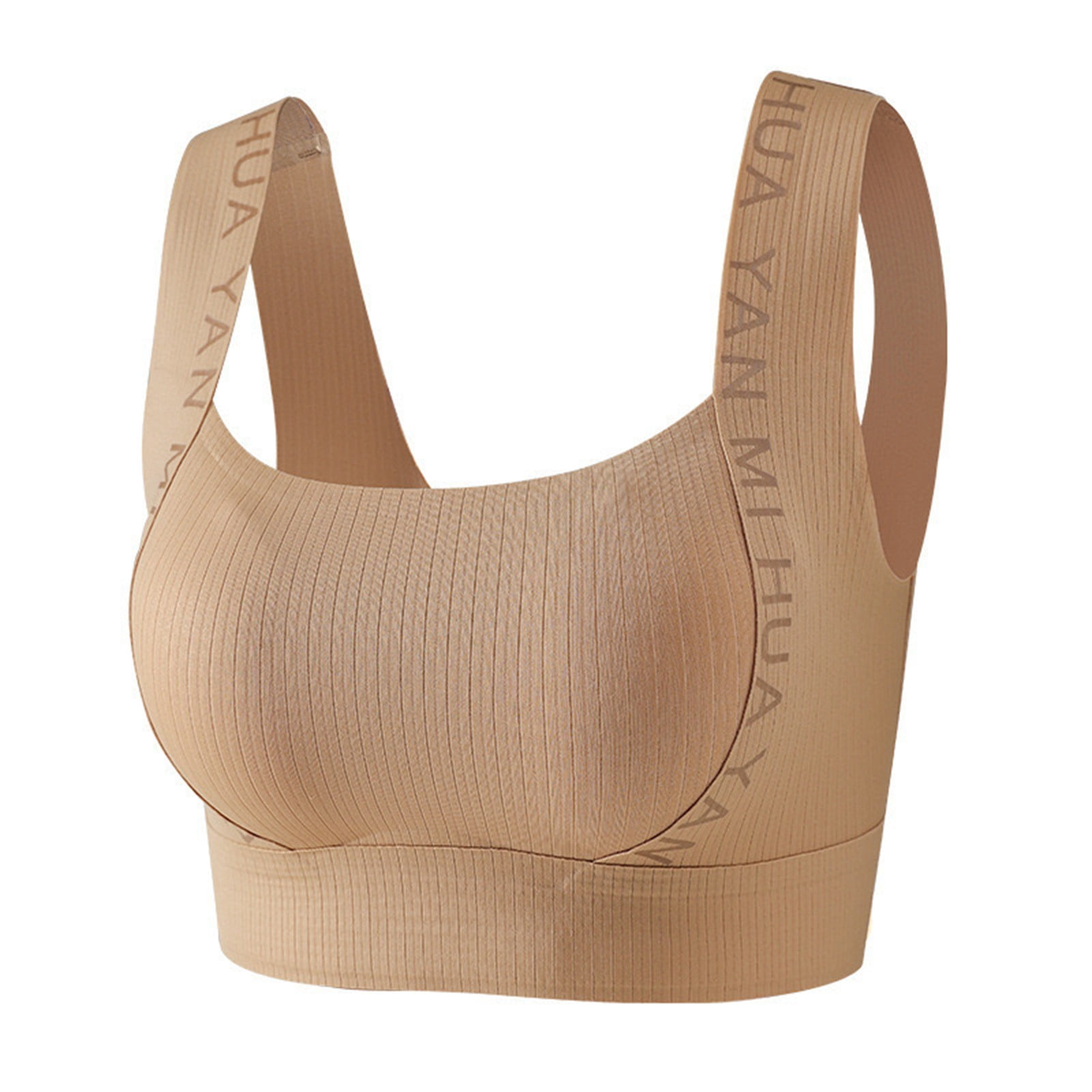 YEJIMAN Woman Bra Gathered Shockproof Tube Top Wide Shoulder Strap Vest ...