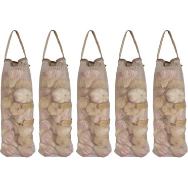 Kitchen Fruit and Vegetable Storage Mesh Bag, Reusable Ginger Garlic ...