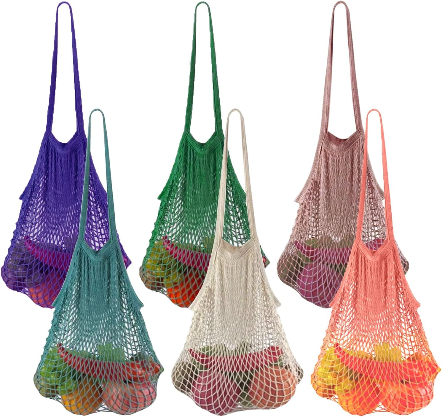 YEKEYI Net Shopping Bag Reusable Grocery Bags Net Storage Bag Long ...