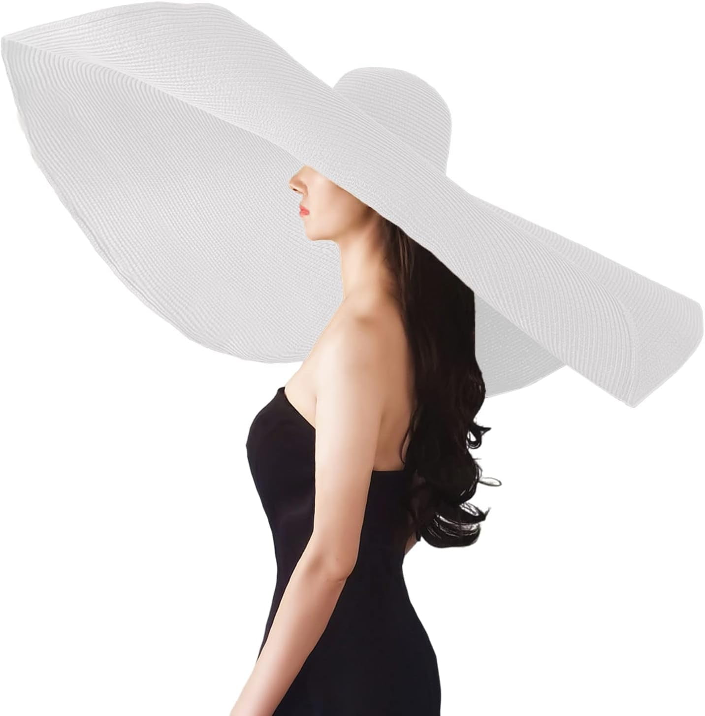 YEKEYI Oversized Beach Straw Hats for Women Floppy, Extra Large Sun ...