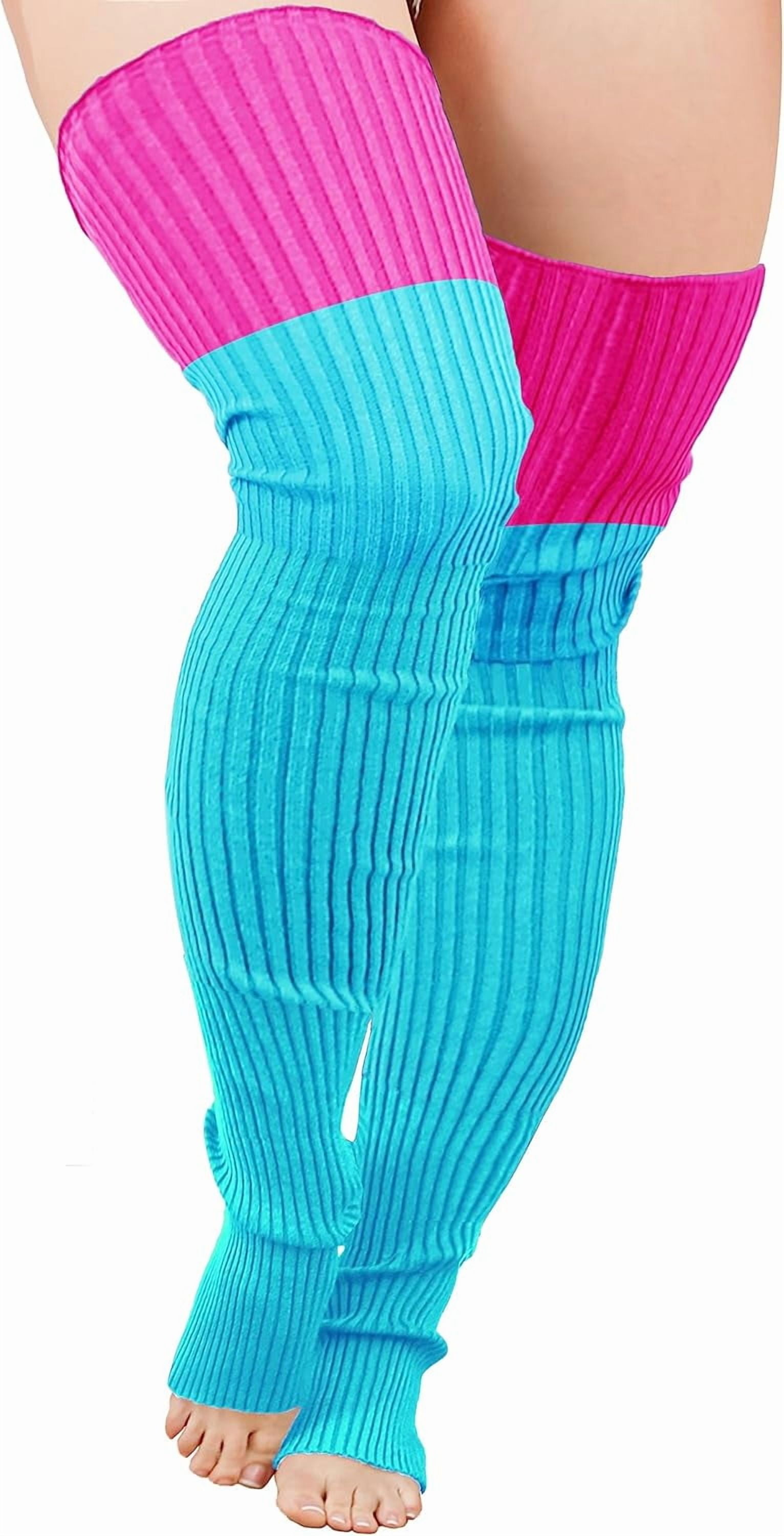 YEKEYI Plus Size Knit Leg Warmer Women Thick Thigh High Boot Extra Long ...