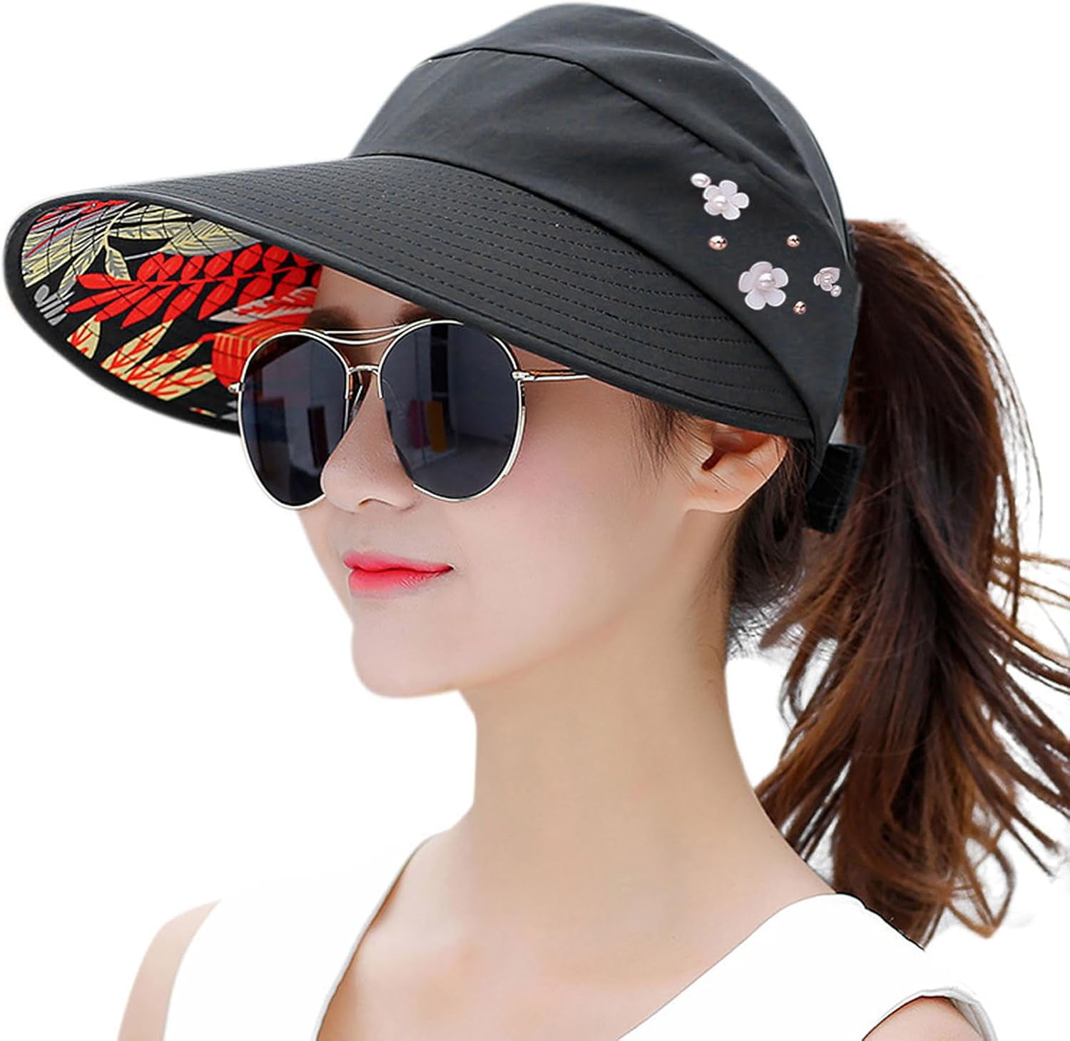YEKEYI Sun Hats for Women Wide Brim Sun Hat UV Protection Caps Floppy ...