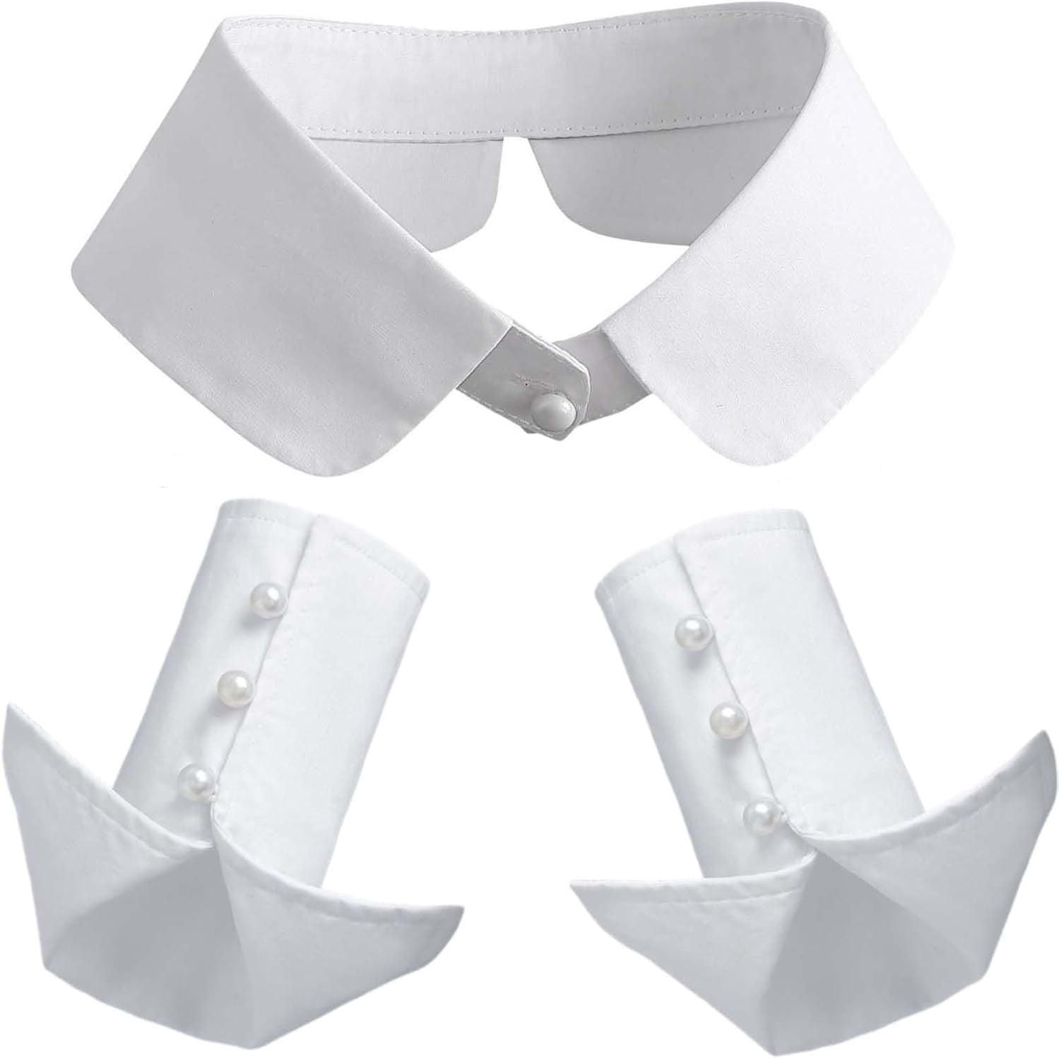 YEKEYI Women Detachable False Collar Wrist Cuffs Fake Sleeve Cuffs ...