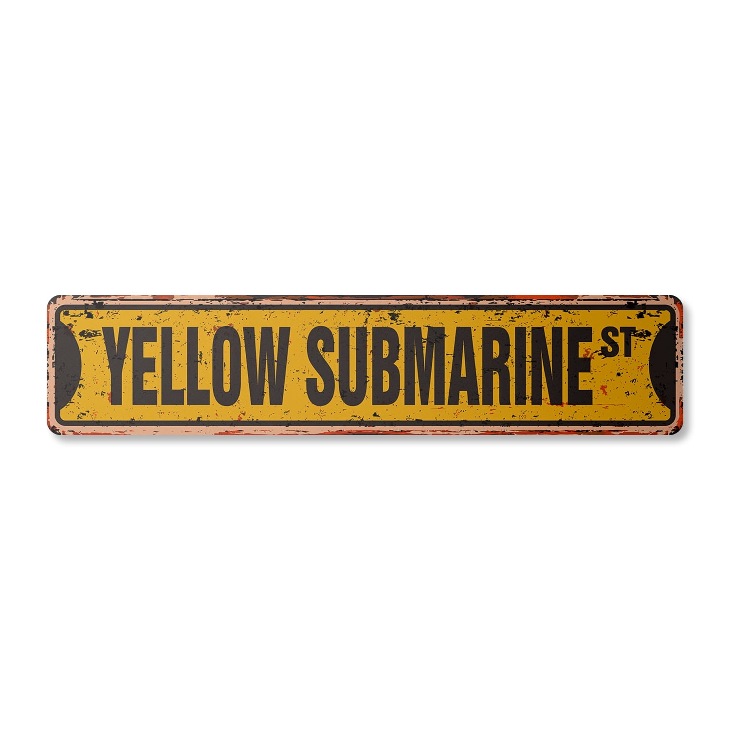 YELLOW SUBMARINE Vintage Plastic Street Sign new sign music Penny Lane ...