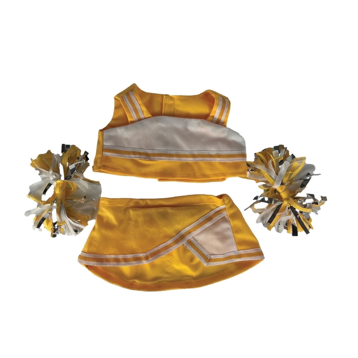 Cheerleading Outfit & Cheer Costume: Yellow & White Teddy Bear Clothes ...