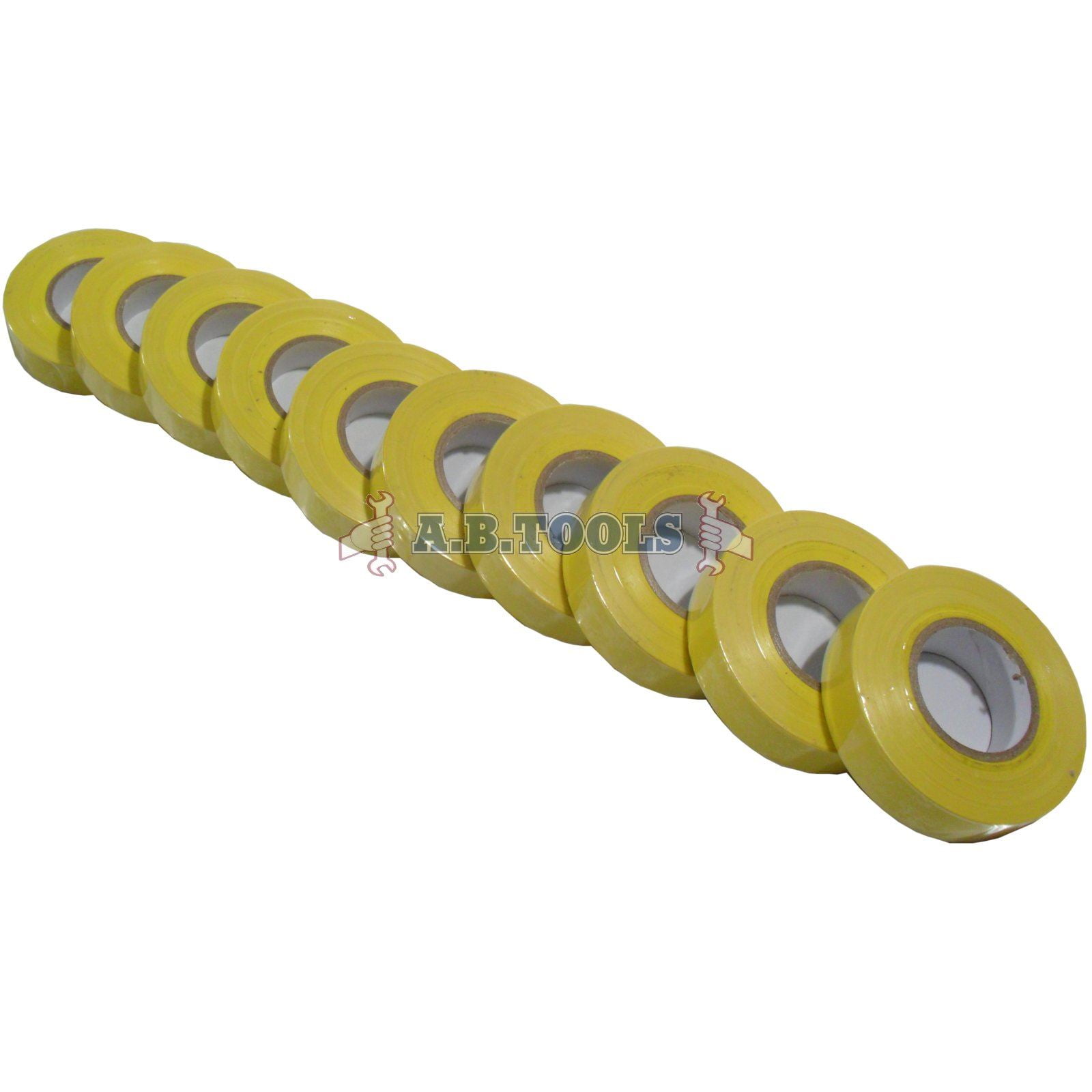 YELLOW electrical insulation tape 19mm wide x 20 metres long (pack of ...