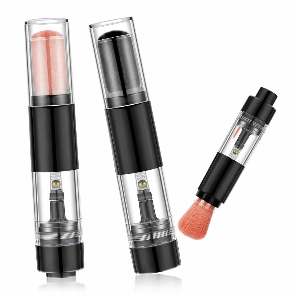 YEMNPIOS 2 Pcs Refillable Loose Powder Brush Retractable Makeup ...