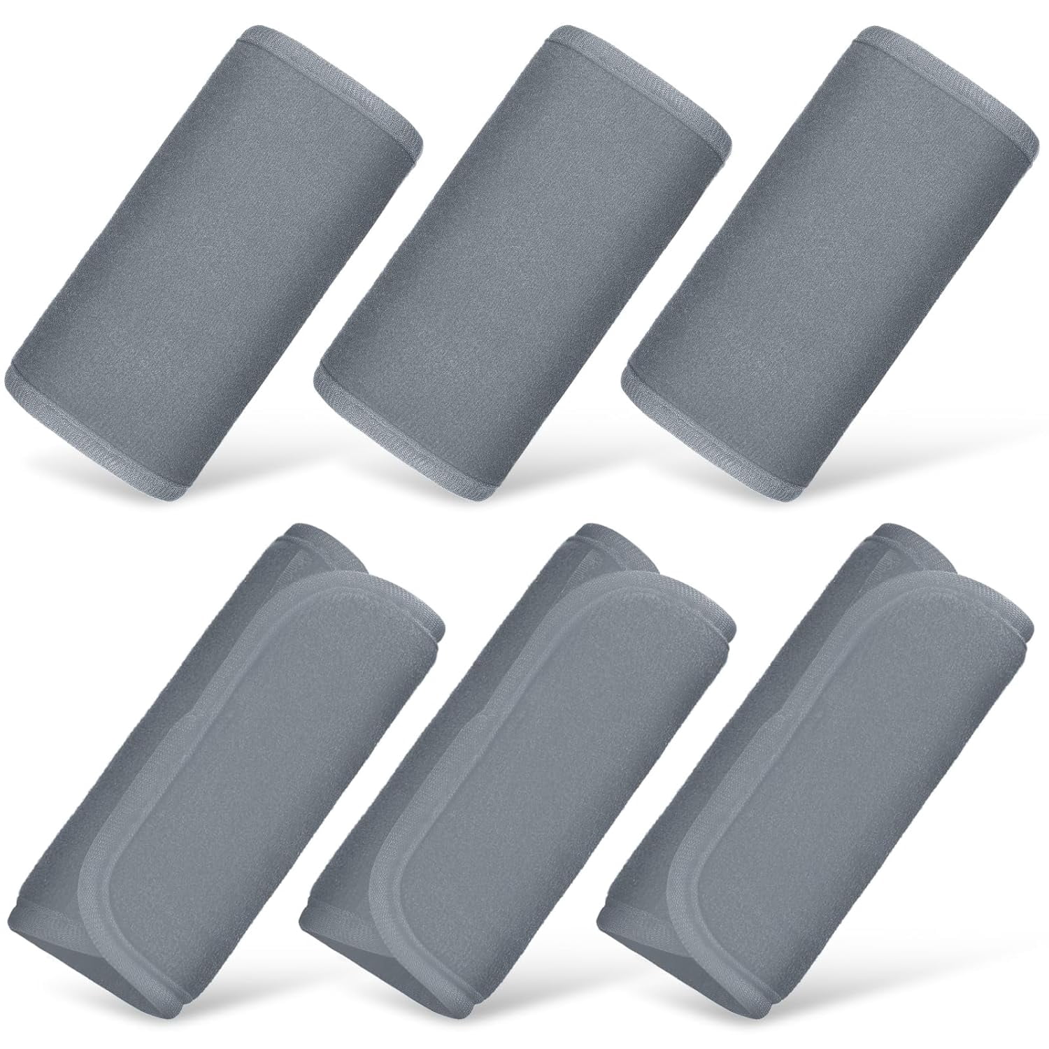 YEMNPIOS 6PCS Gray Car Seat Strap Pad Covers, Soft Shoulder Pads Safety ...