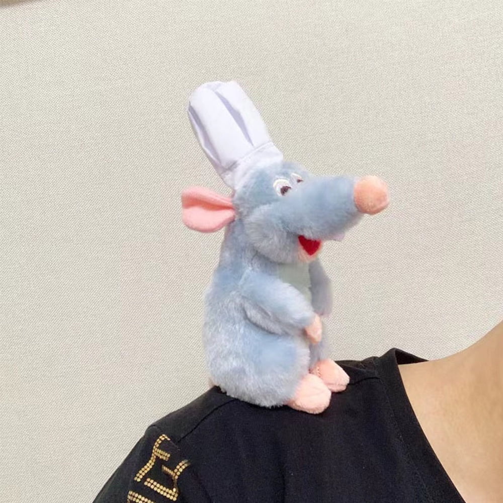 YEMONG NEW Magnetic Shoulder Pal Plush Toy, 5'' Hypoallergenic Rat Chef ...