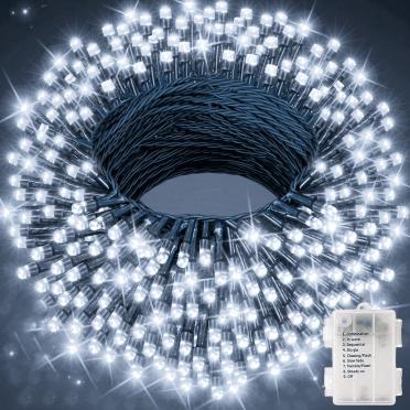 Outdoor LED String Lights, 33ft Waterproof, Battery Operated ...