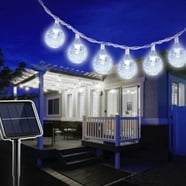 Mainstays Solar Power 200-Count Warm White Fairy LED Wire String Lights ...