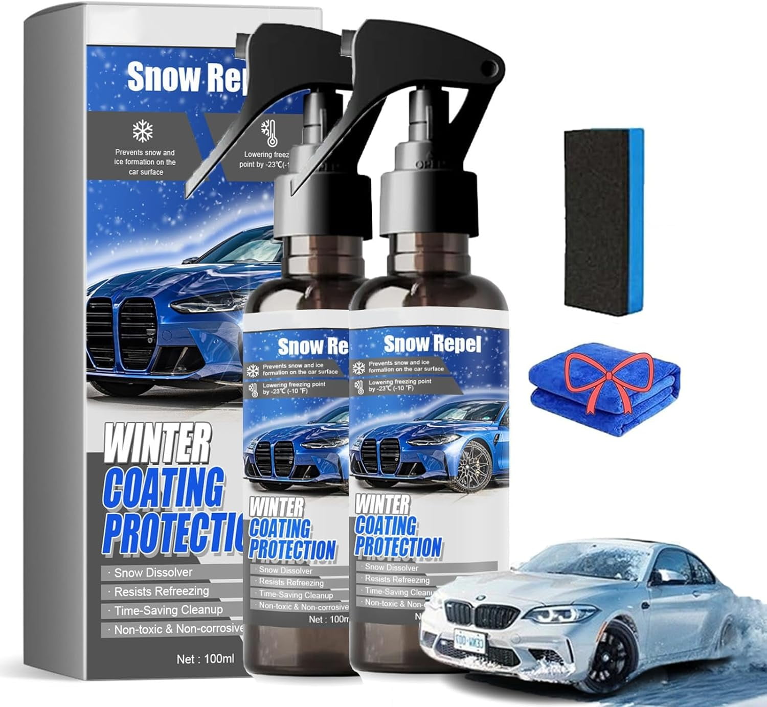 YEPOLERCE Car Windshield Snow Melting Coating Spray, Fast Acting Deicer ...
