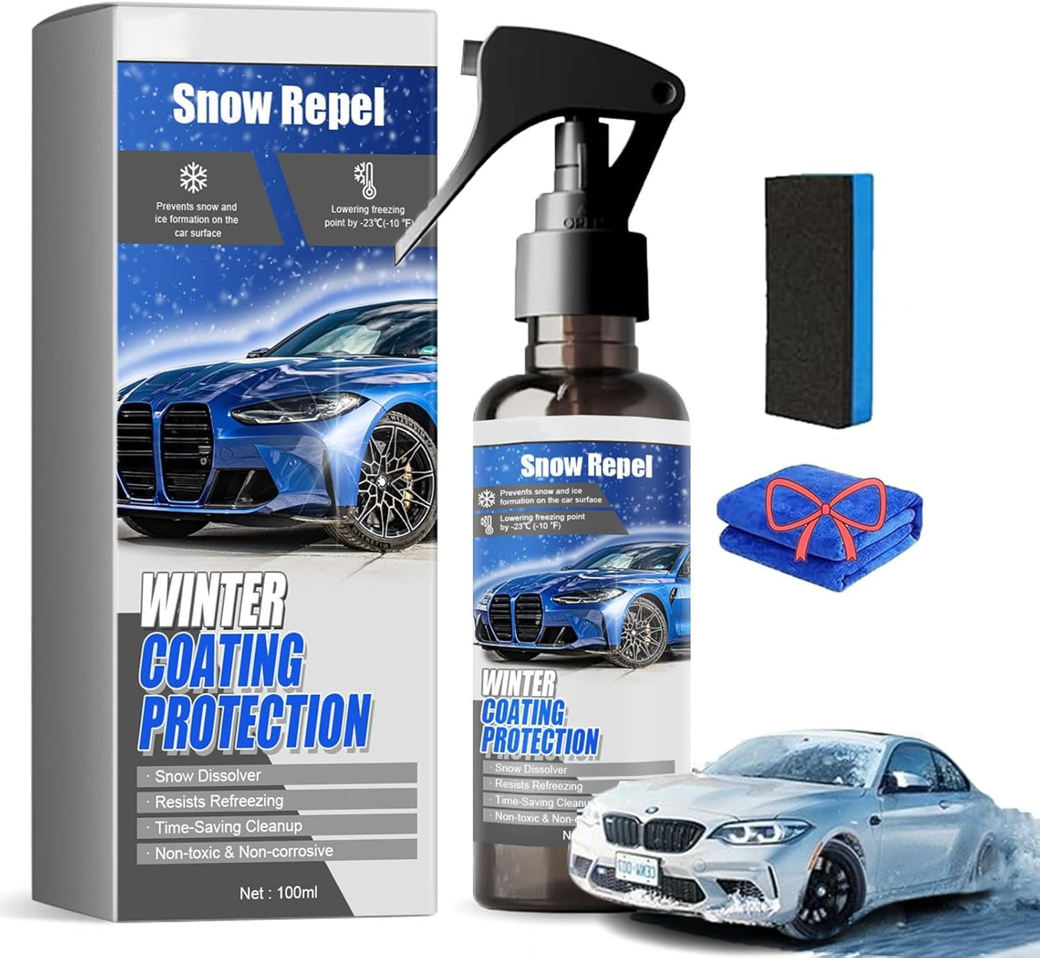 YEPOLERCE Car Windshield Snow Melting Coating Spray, Fast Acting Deicer ...