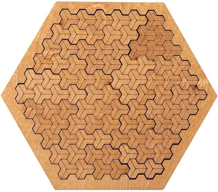 YEPOLERCE Fractal Tray Puzzles, Hilbert Curve Puzzle with Premium Birch ...