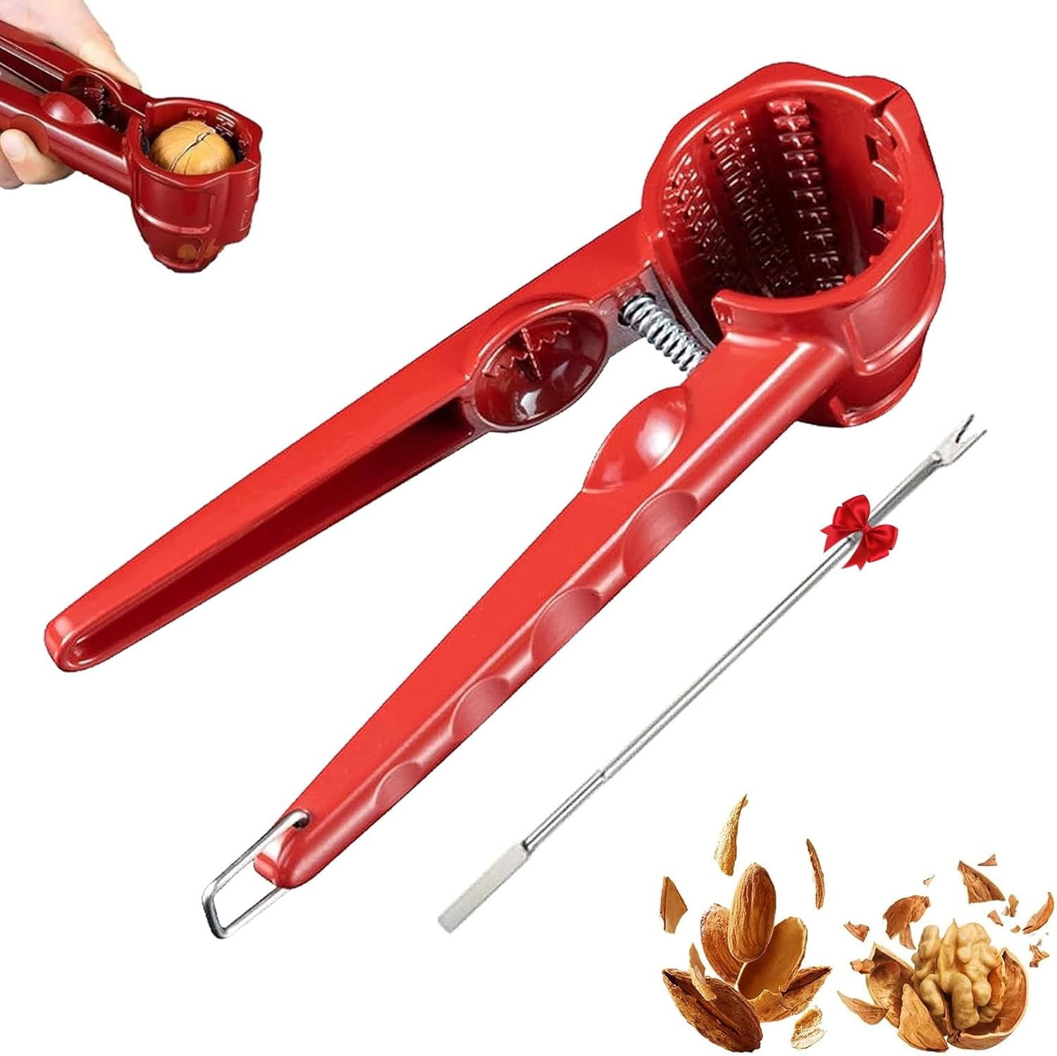 YEPOLERCE Multifunction Nutcracker with Non Slip Handle, Heavy Duty Tool for Walnut Pecan ...