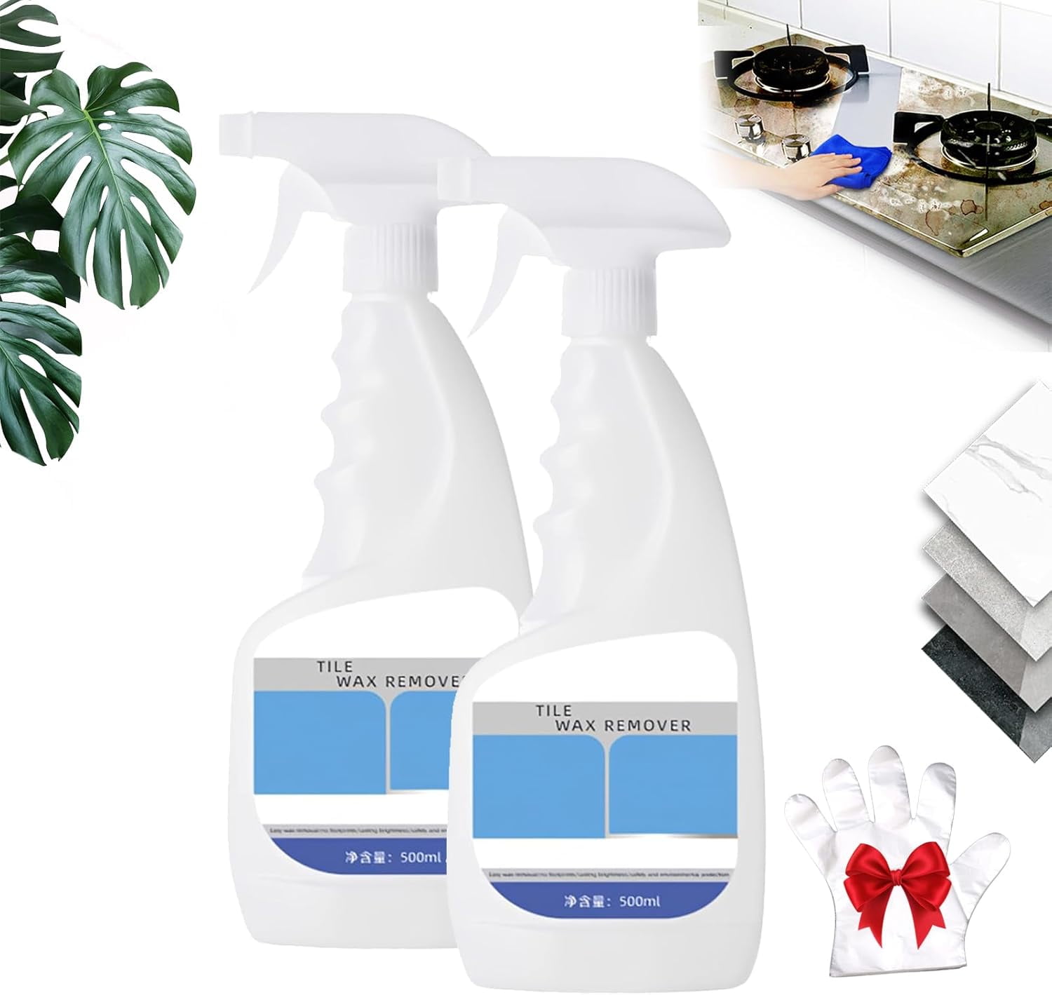 YEPOLERCE Tile Wax Remover with Spray Bottle, Multi-Surface Cleaner ...