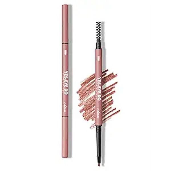 YES.EYE DO Micro Eyebrow Pencil with Soft Spoolie Brush, Retractable ...