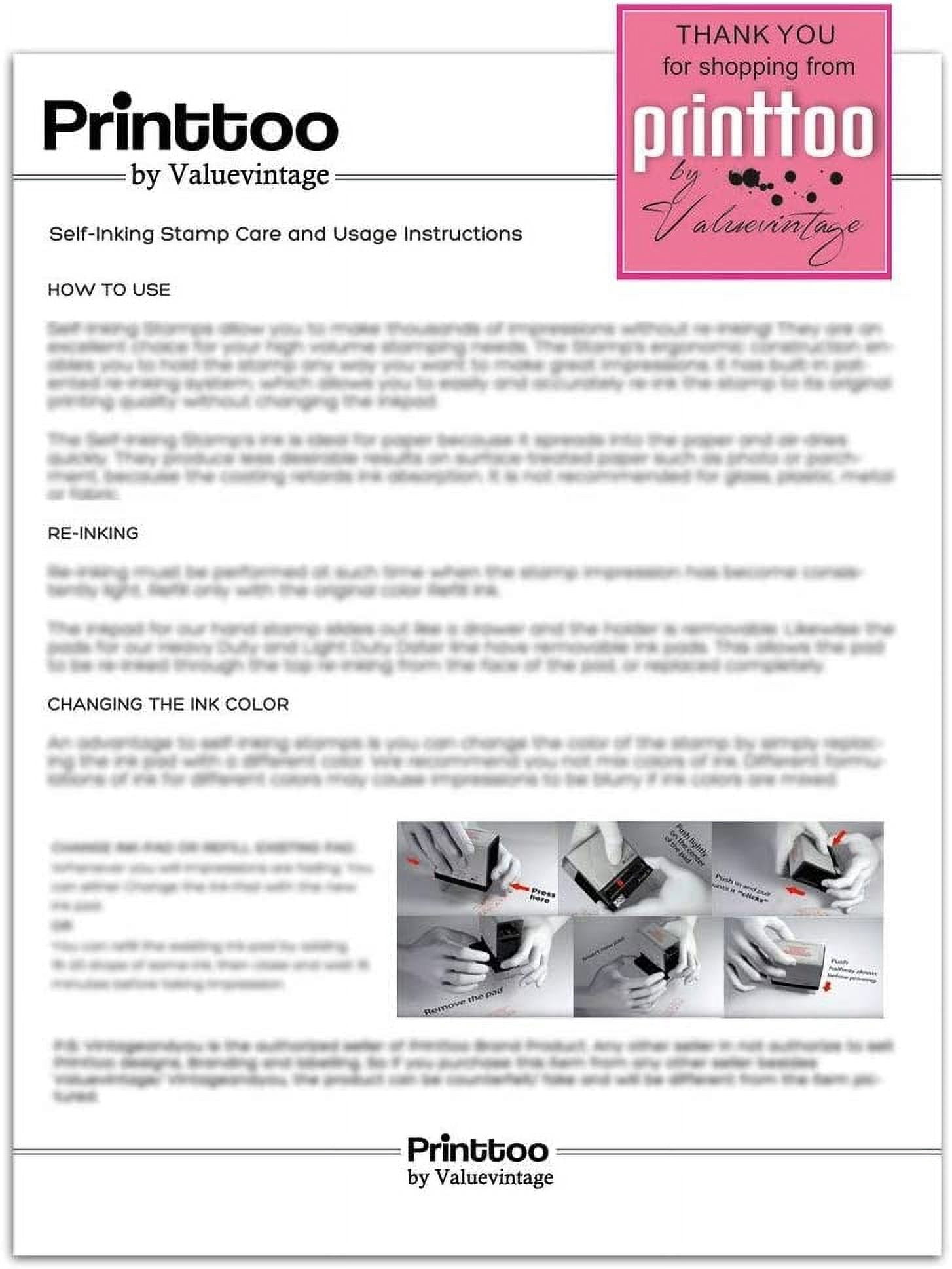 YES Self Inking Mini Rubber Stamp Colop Round Decorative Teachers ...