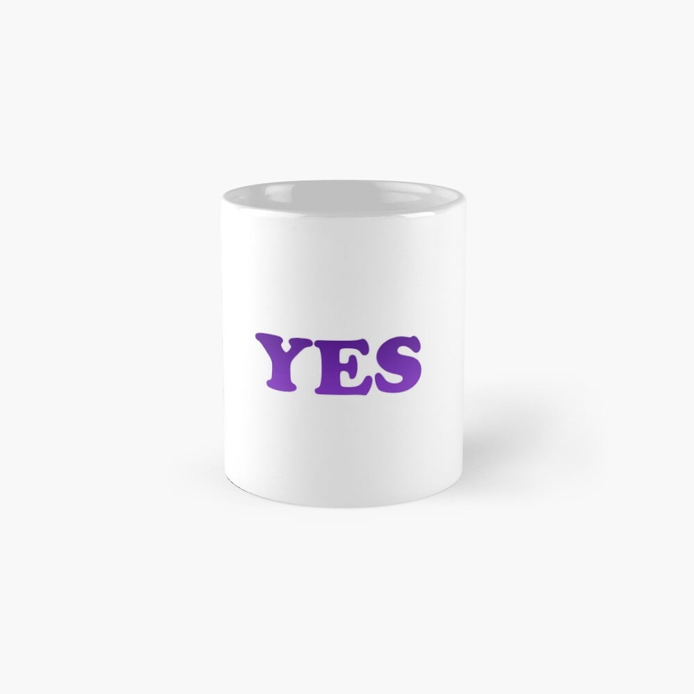 YES red and blue positive one word text Classic Mug - Walmart.com