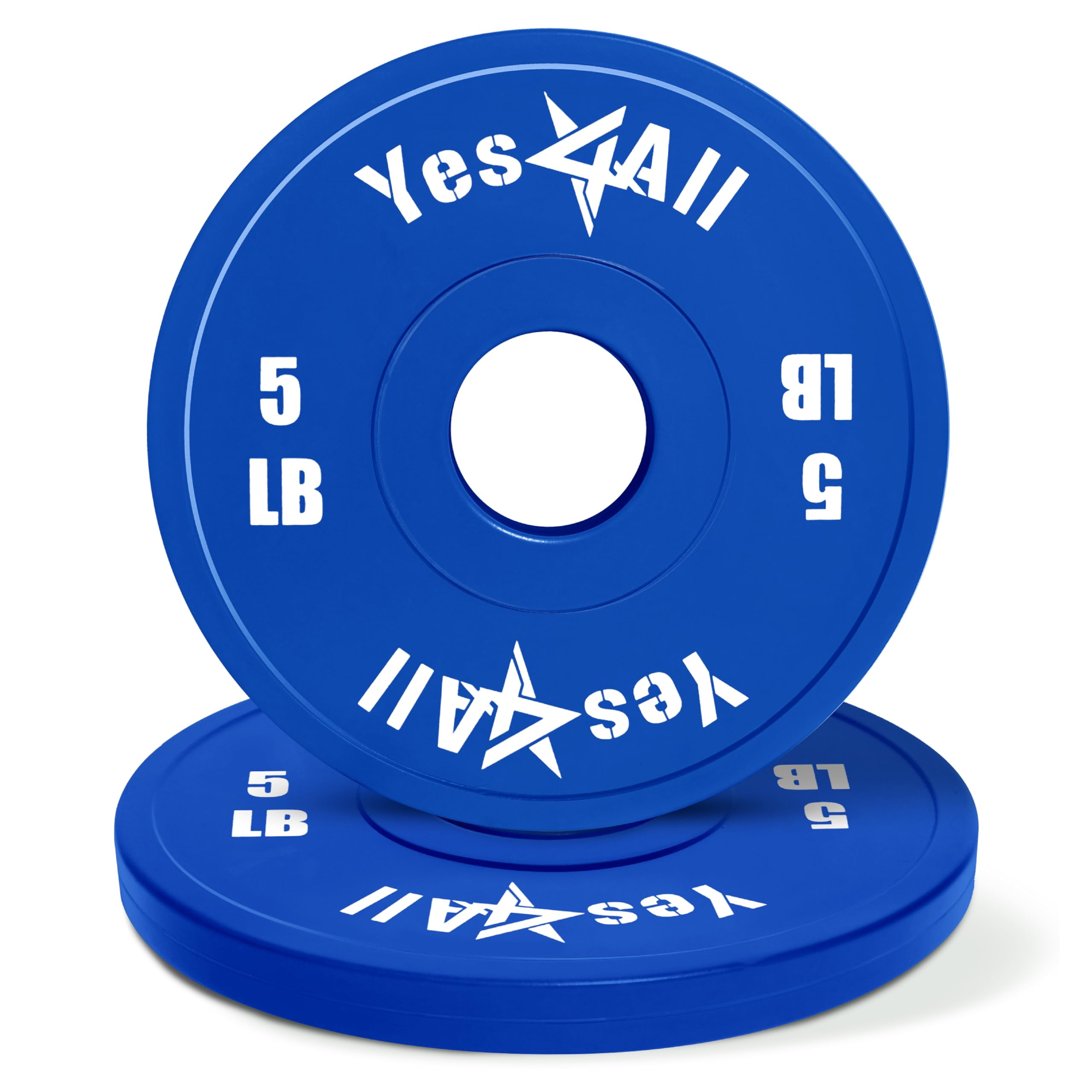 YES4ALL Fractional Weight Plates, 5 LBS Set of 2 Rubber Change Plates ...