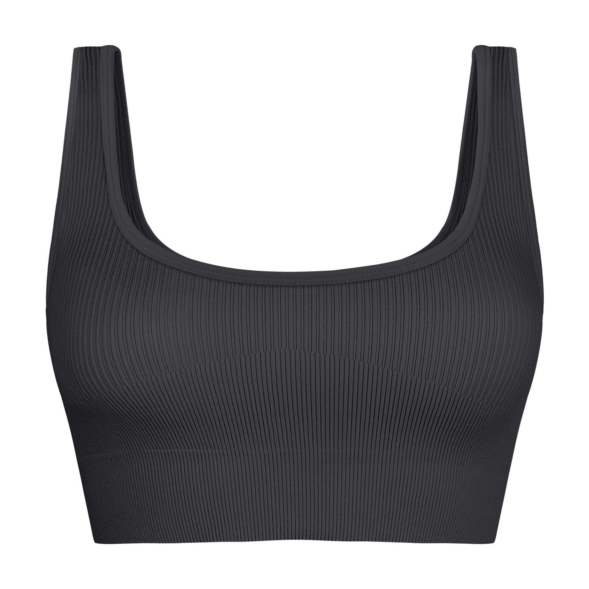 YESGG Sports Bra for Women, Ribbed Seamless Wireless Padded Yoga Bras ...