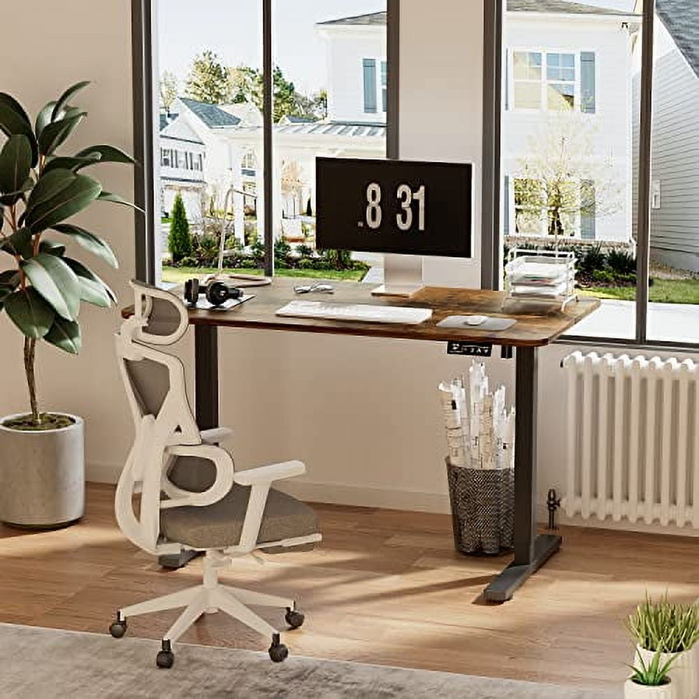 YESHOMY Height Adjustable Electric Standing Desk 48 inch Computer Table ...