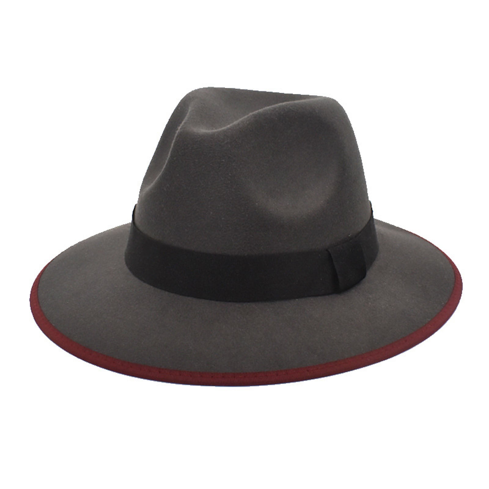 YESIMOLA Dress Hats for Men Fedora Hat Vintage Wide Brim Hat with Belt ...