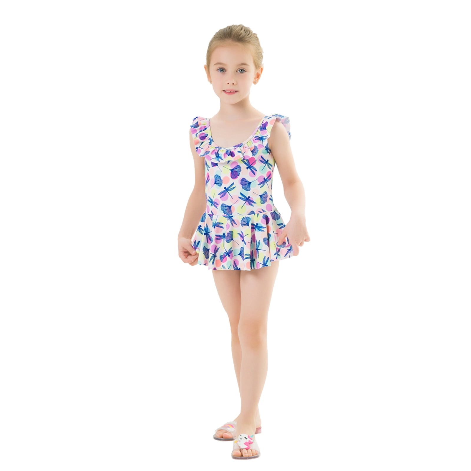 YESIMOLA Girls One Piece Bathing Suit One for Kids Girls Tankini ...