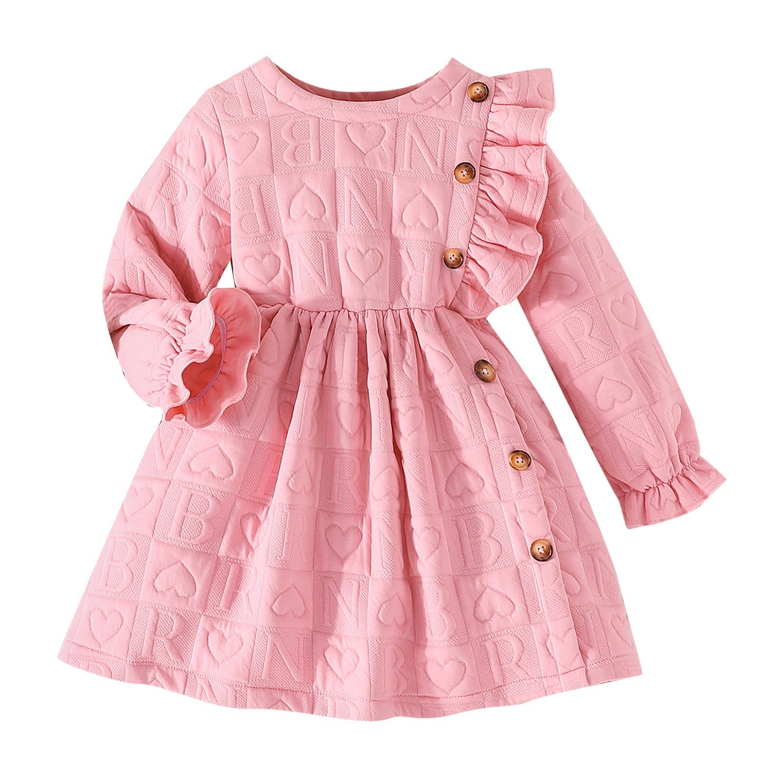 YESIMOLA Knitted Dress Cute Dresses Red Long Sleeve Dress 1st Birthday ...
