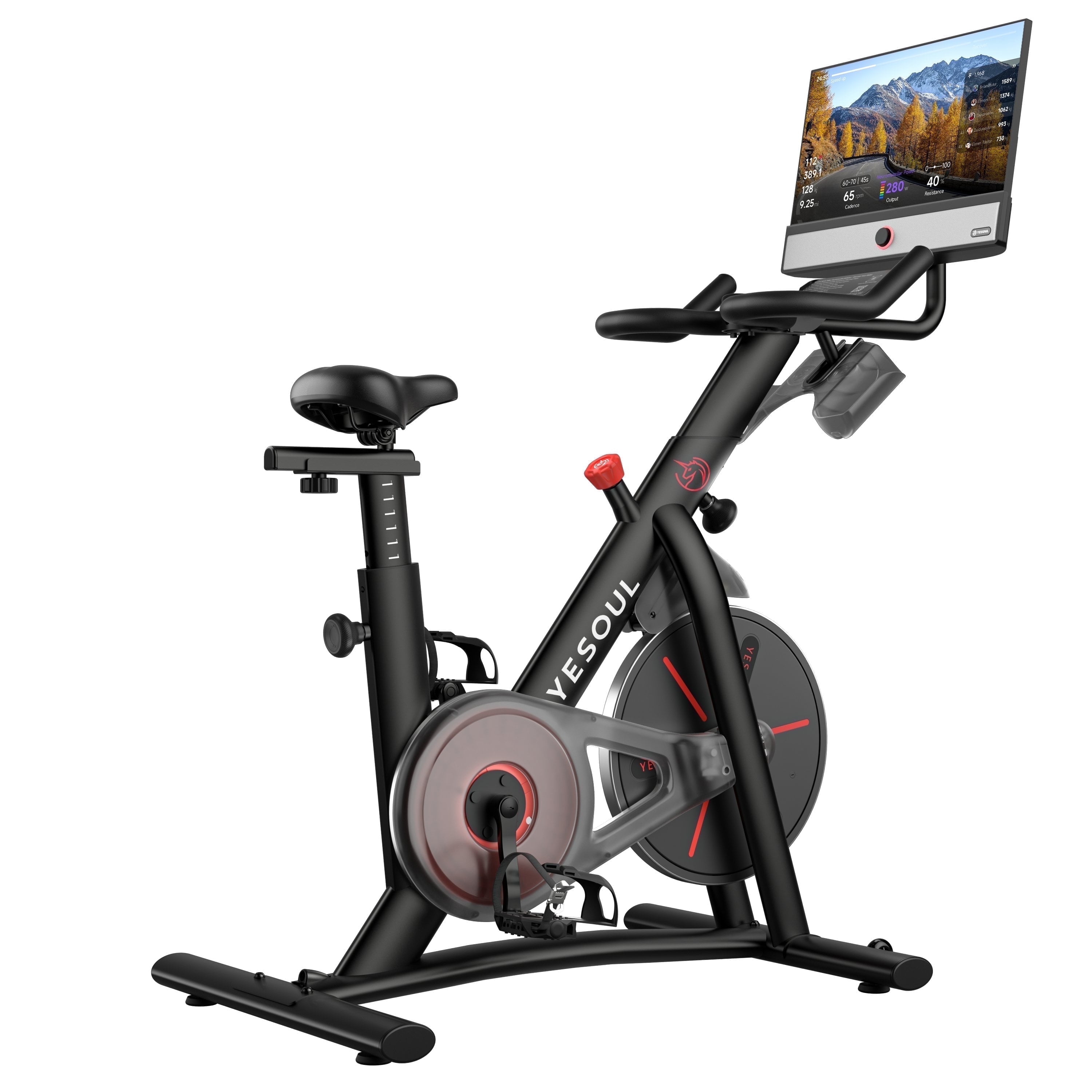 YESOUL G1 Plus Magnetic Exercise Bike with 21.5" Rotating HD Screen ...