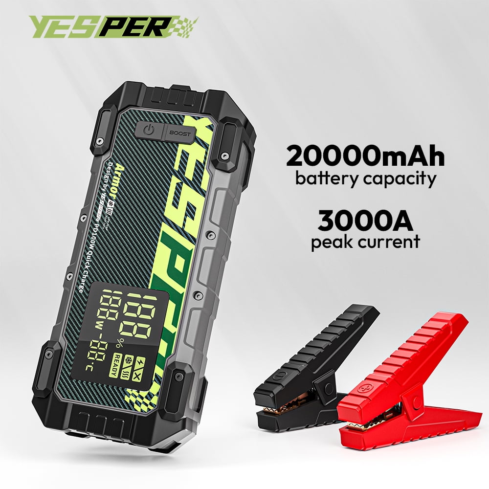 YESPER Jump Start Box 3000A Peak Automotive Batteries Booster (for 10.0 ...