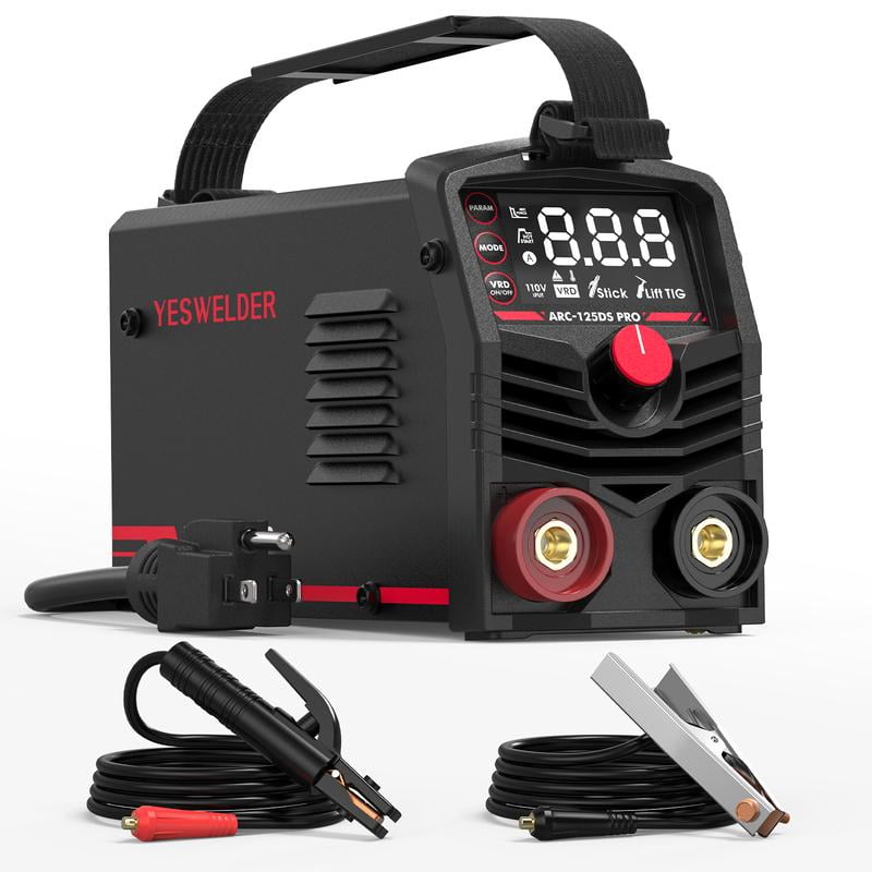 YESWELDER 125Amp 110V Mini Stick Welder, ARC-125DS-PRO DC IGBT Inverter ...