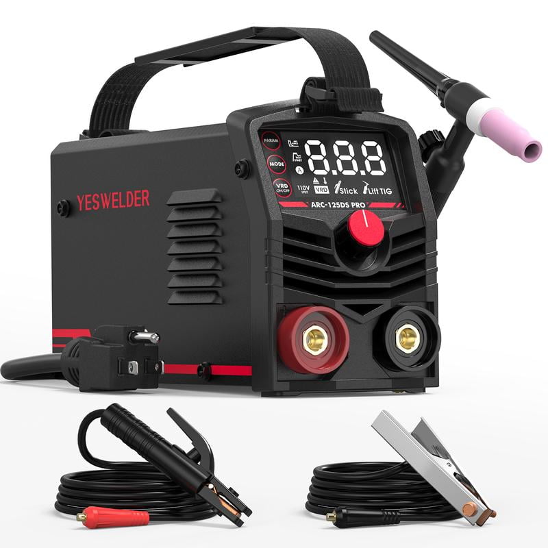 YESWELDER 125Amp 110V Mini Stick Welder with Lift TIG Torch, ARC-125DS ...