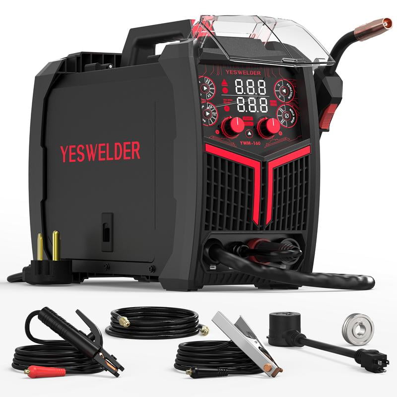 YESWELDER 160Amp 110/220V Gas Gasless MIG Welder, YWM-160 Flux Core/MIG ...
