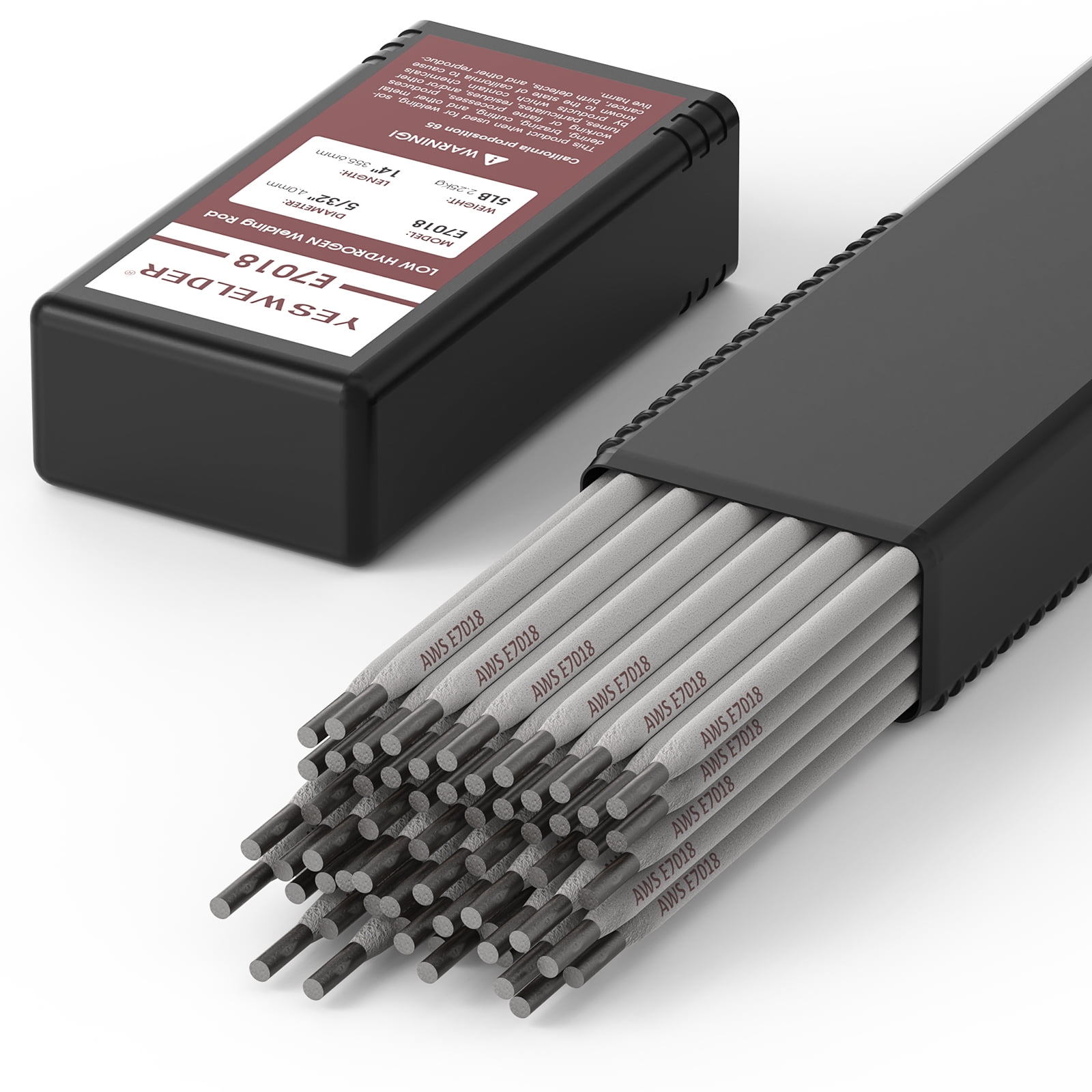YESWELDER 5LB E7018 Stick Welding Electrodes, 5/32" Low Hydrogen Carbon ...