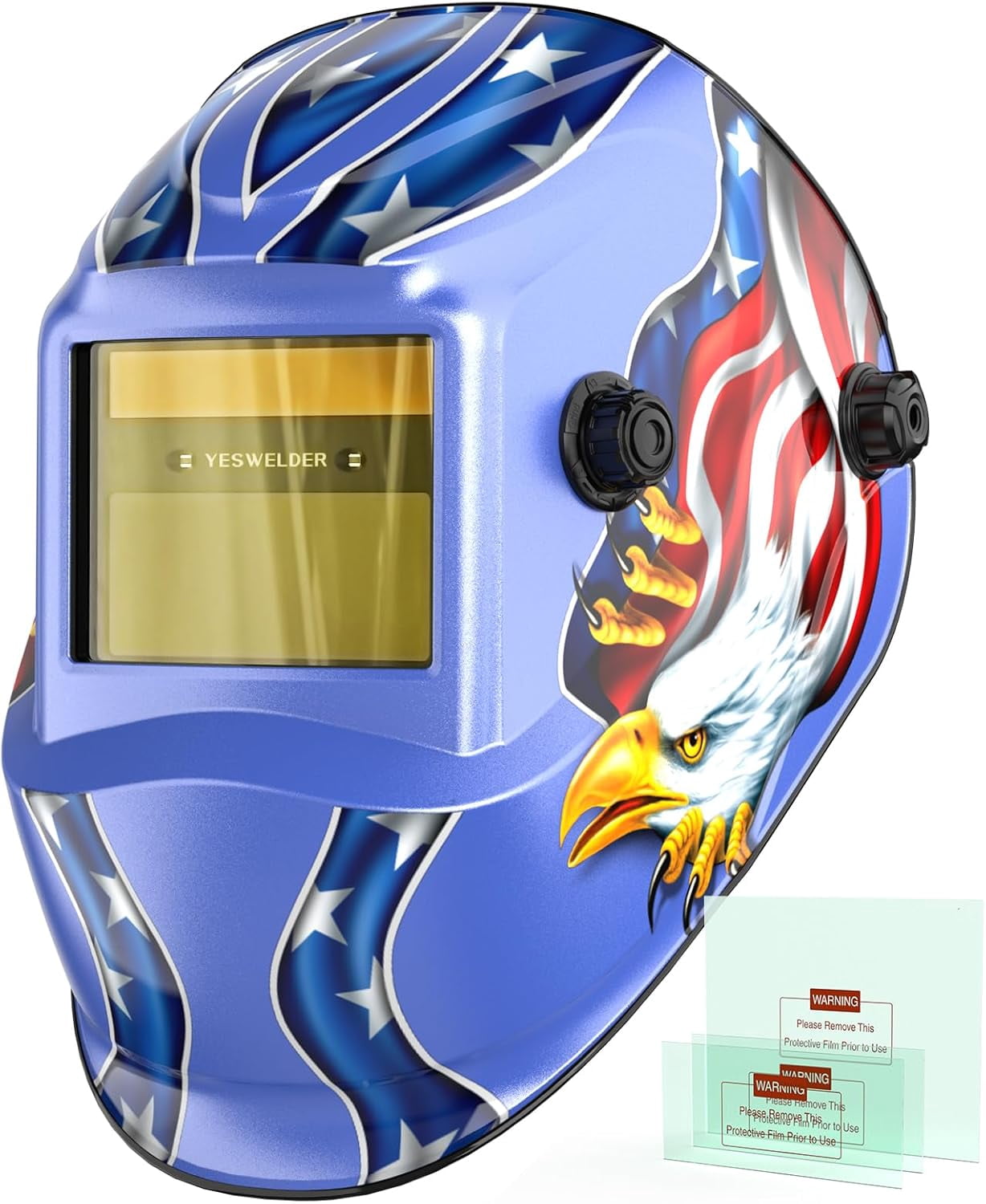 YESWELDER Auto Darkening Welding Helmet, Blue Light Blocking, 1/1/1/1 ...