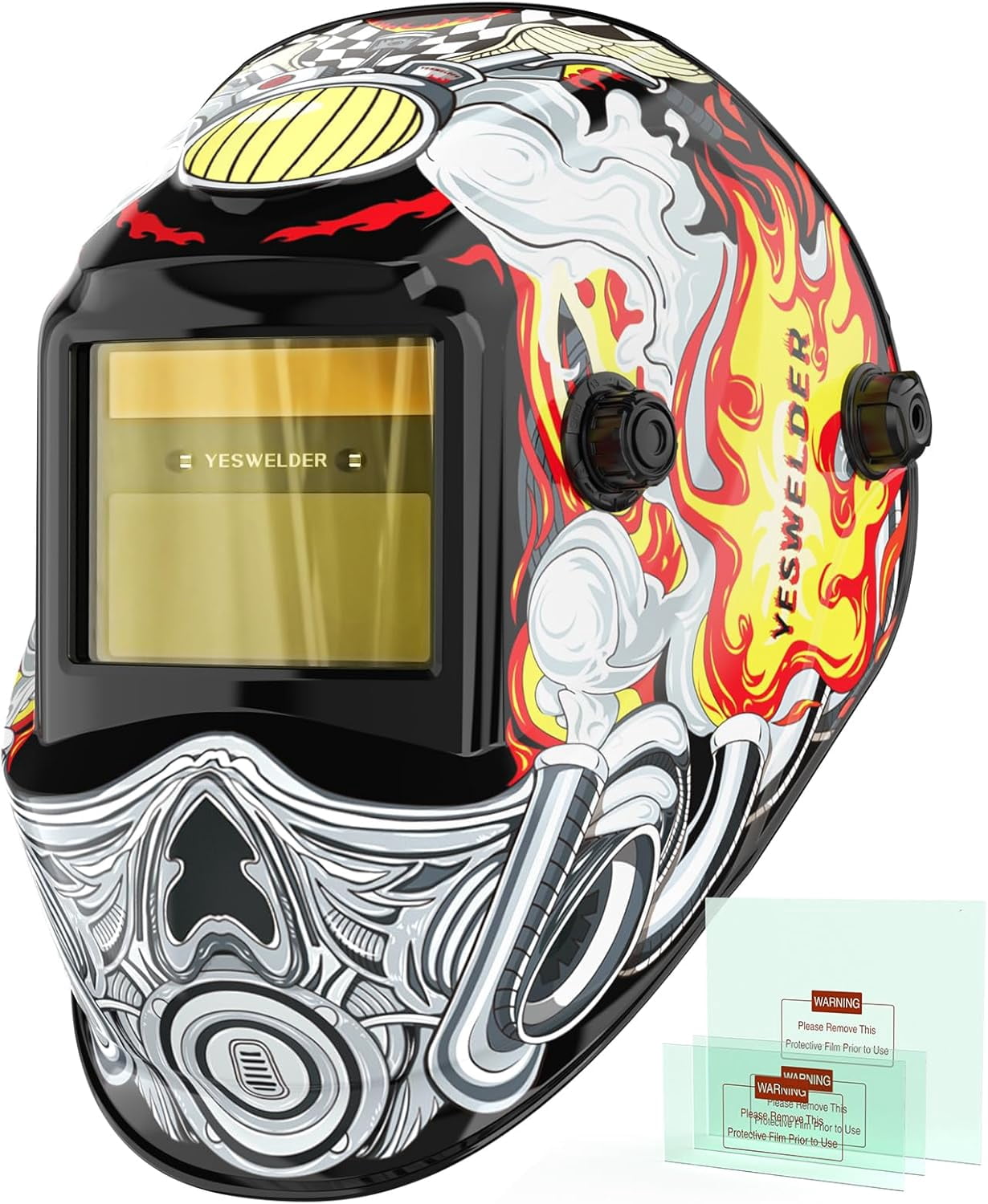 YESWELDER Auto Darkening Welding Helmet, Blue Light Blocking, 1/1/1/1 ...