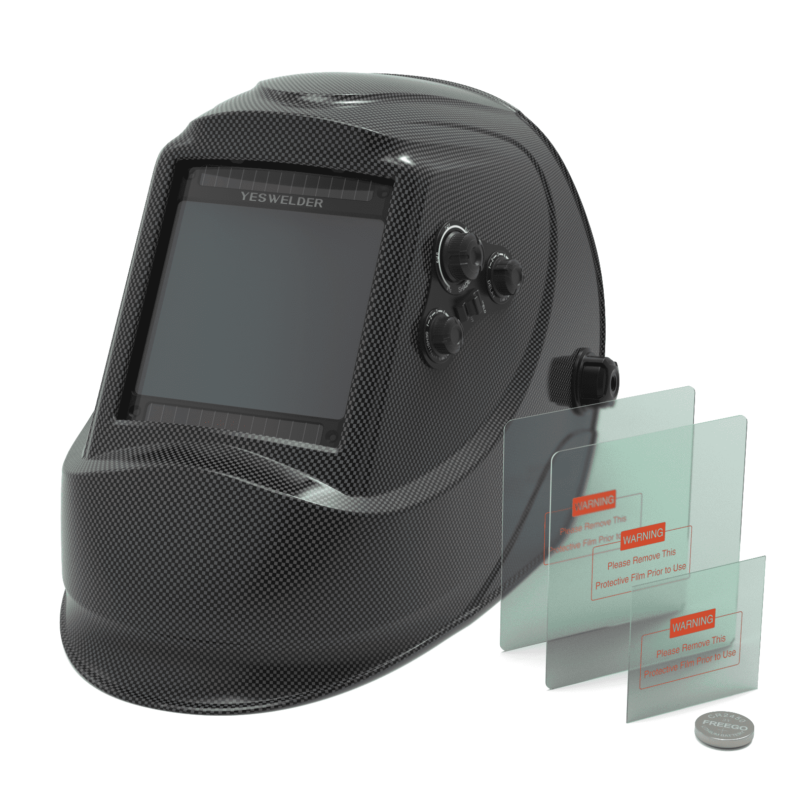 YESWELDER Auto Darkening Welding Helmet, True Color, 3.94" x 3.66 ...