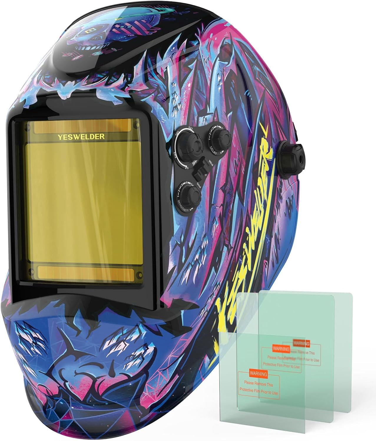 YESWELDER Large View Auto Darkening Welding Helmet, Blue Light Blocking ...