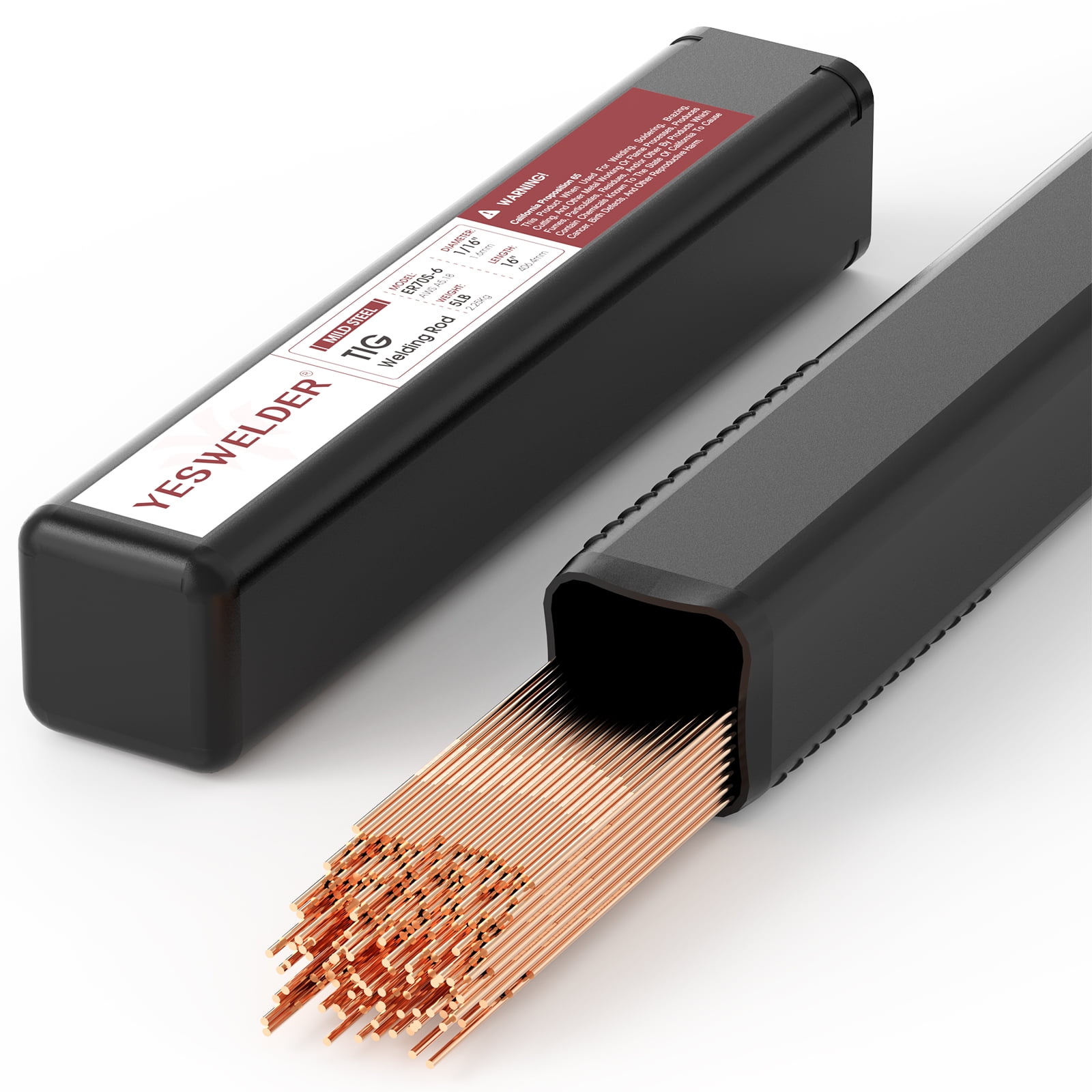 YESWELDER Mild Steel TIG Welding Rod ER70S-6 1/16"x16" 5LB - Walmart.com