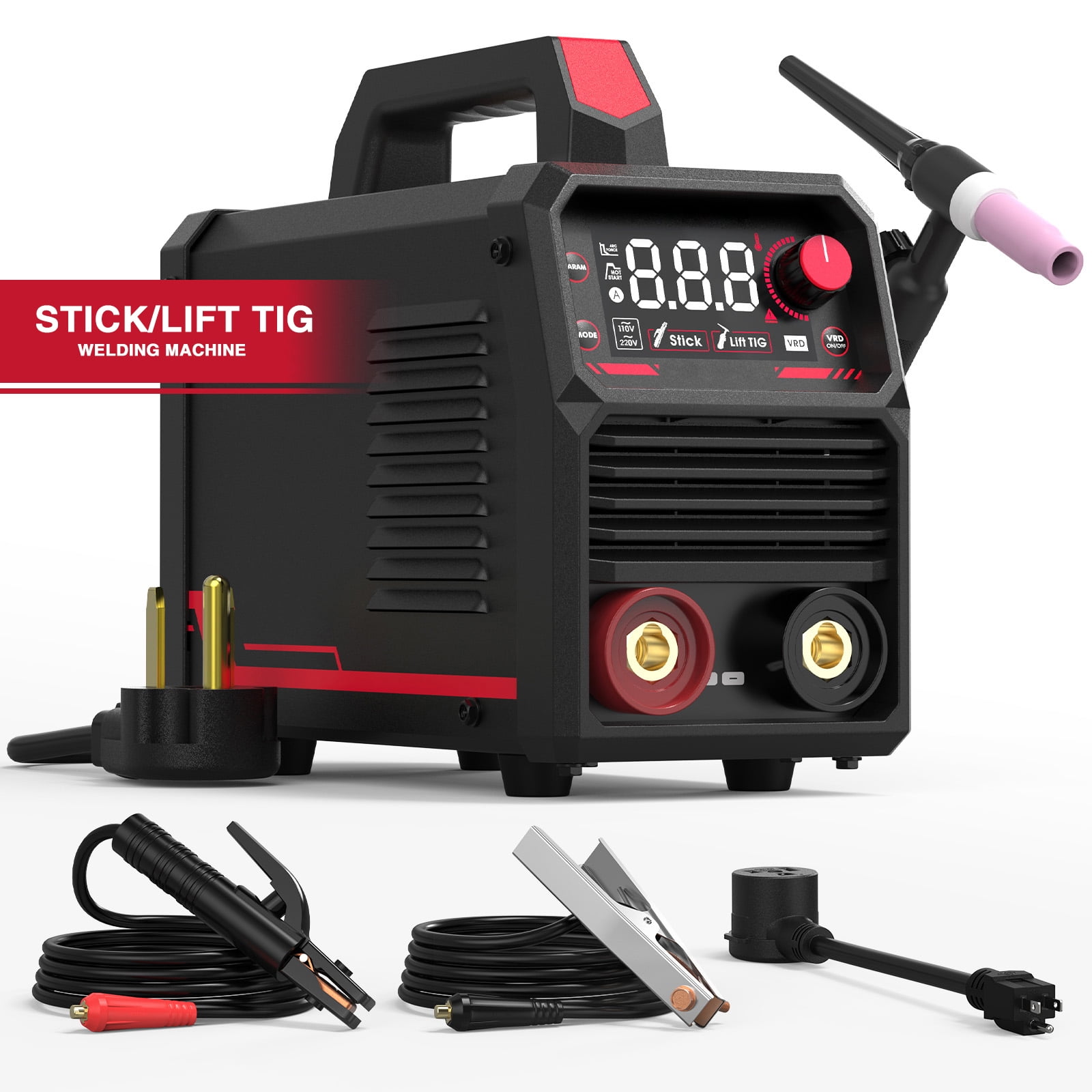 YESWELDER Stick Welder, 205A 110V/220V, Hot Start Portable IGBT Welding ...