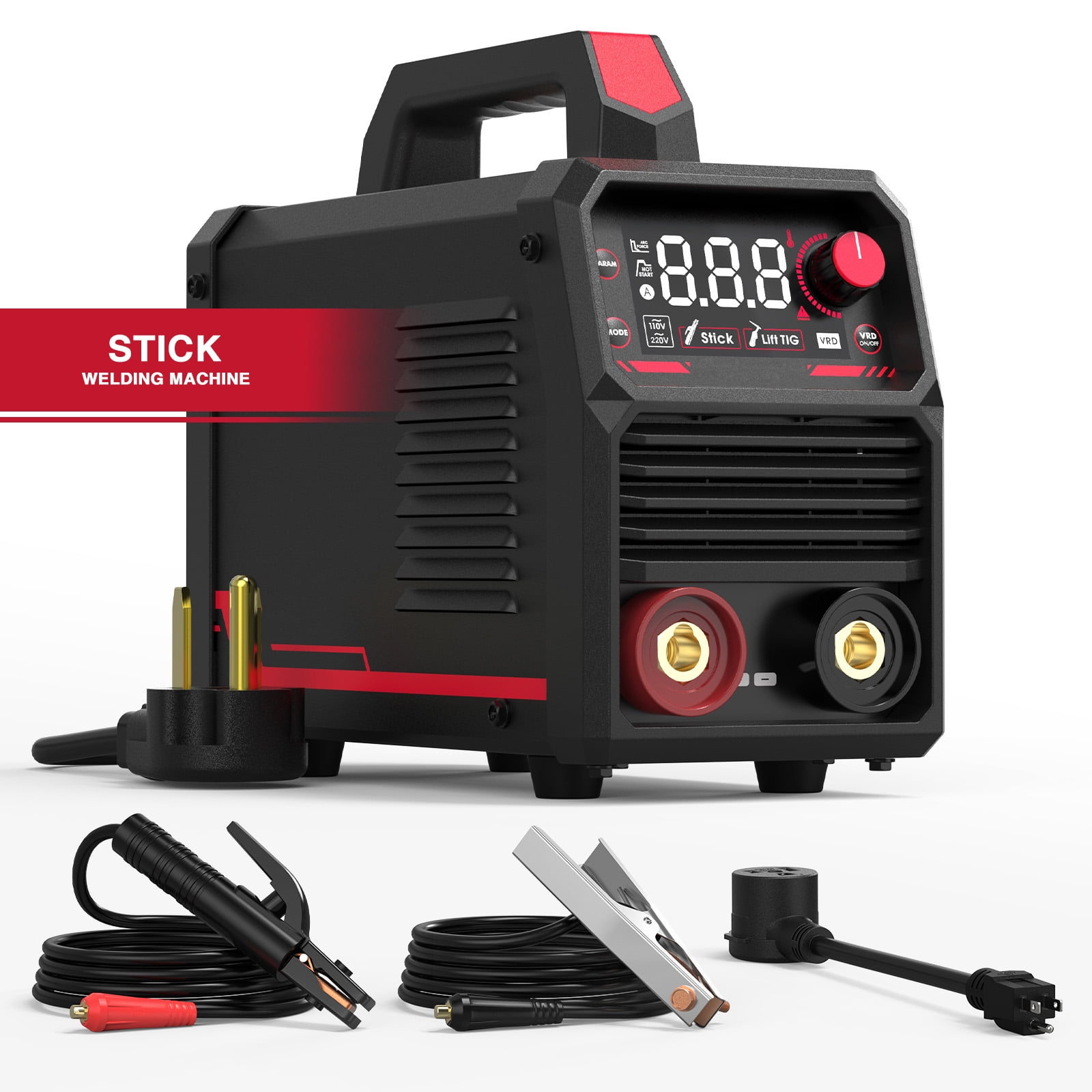 YESWELDER Stick Welder, 205A 110V/220V, Hot Start Portable IGBT Welding ...