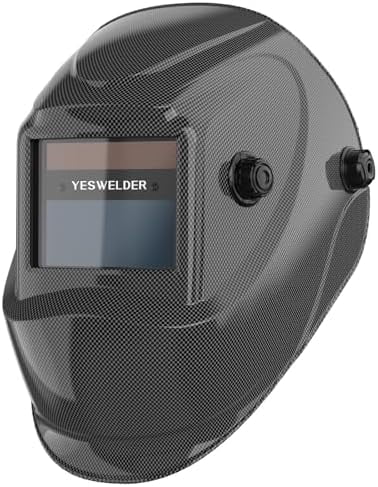 YESWELDER True Color Solar Powered Auto Darkening Welding Helmet, Wide ...