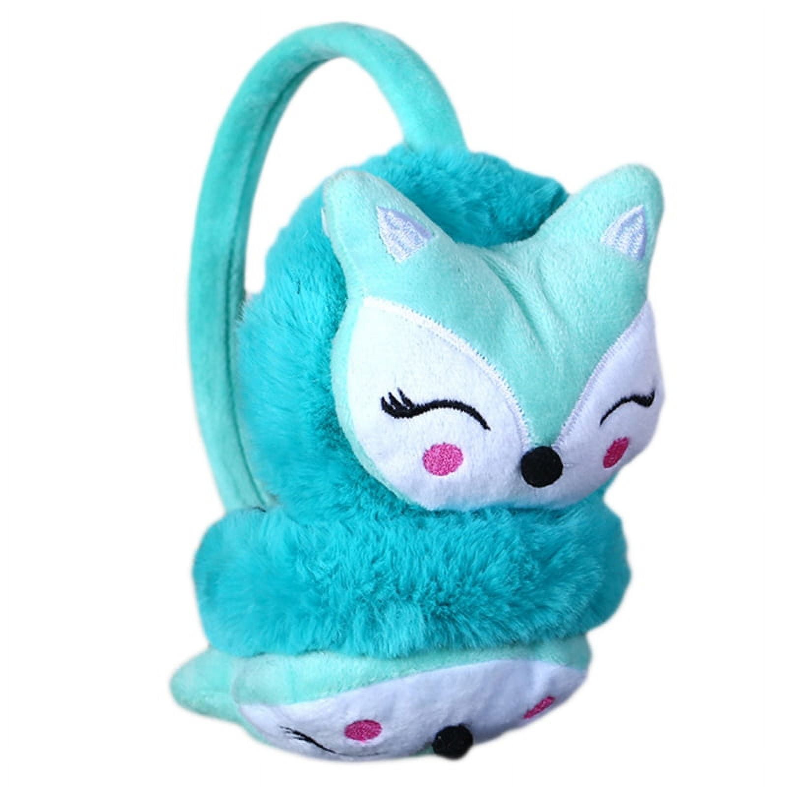 YEUHTLL Earcaps Fleece Fox Warmer Lovely Warm Ear Muffs for Kids Women ...
