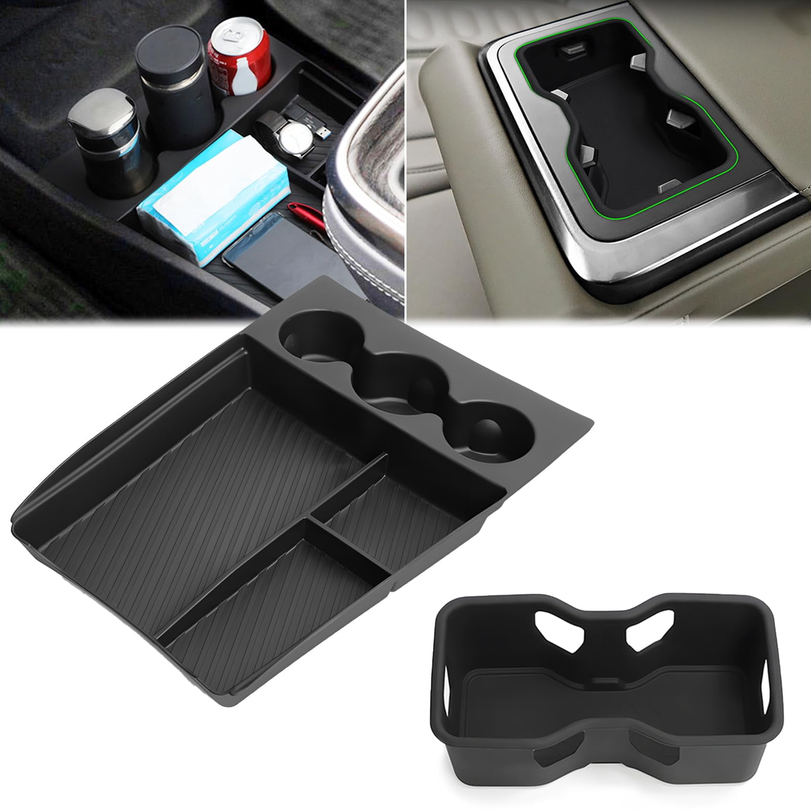 YEVEDUO for Rivian R1S R1T 2022-2025 Lower Center Organizer Tray & Rear ...